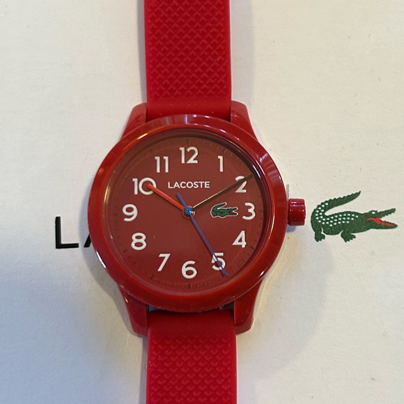 Lacoste | Accessories | Lacoste Watch With 32mm Red Face Red Silicone ...